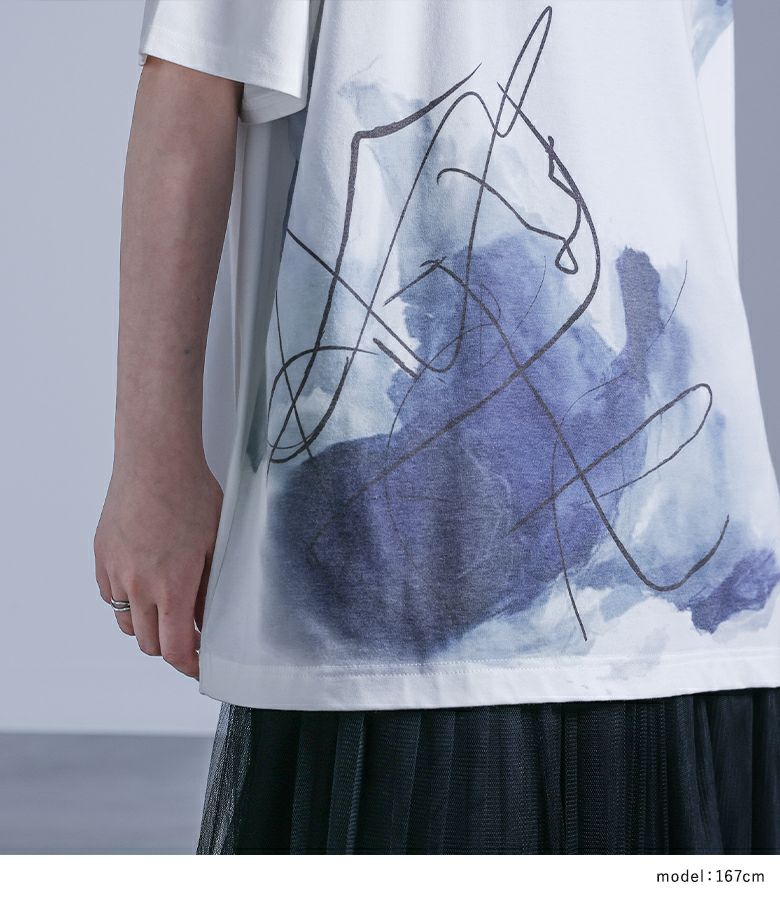 kOhAKU線画×ペイント風Tシャツ』レディースファッション通販 kOhAKU線画×ペイント風Tシャツ』レディースファッション通販