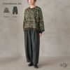 幾何学柄ジャカードカットソー×ツイードバレルタックパンツコーデ2点SET』