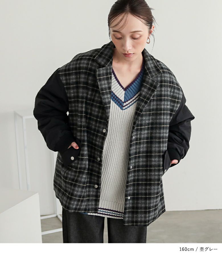 n'OrLABELチルデンニット切替裏起毛プルオーバー』